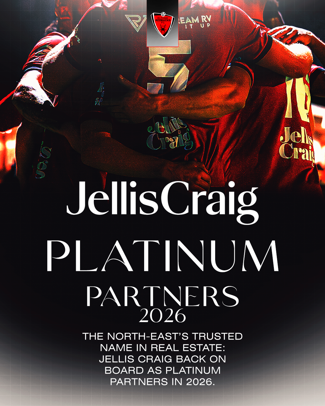 Jellis Craig Returns as Platinum Sponsor for the 2026 Season - Eltham ...
